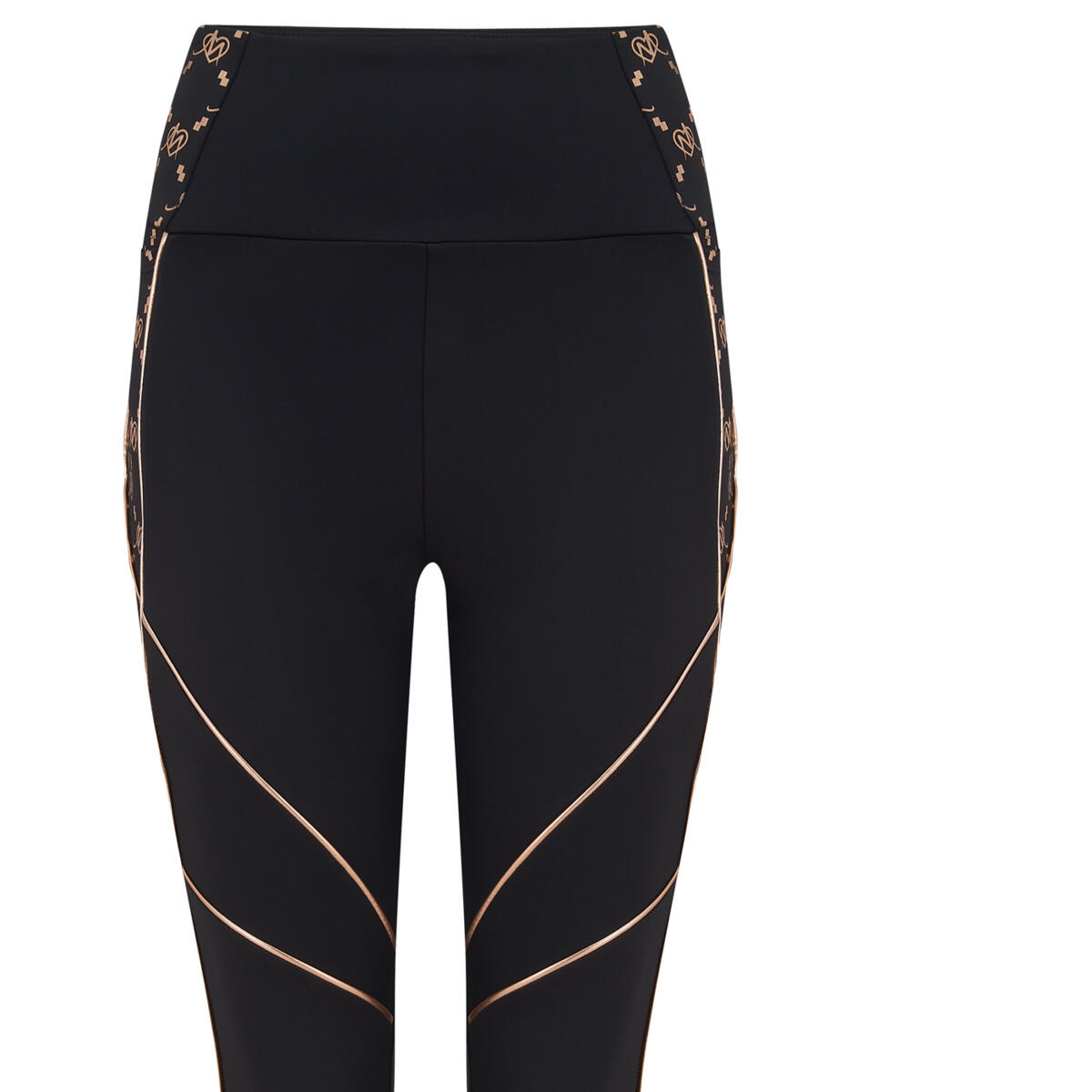 Energy Pulse Panelled Legging In Blackgold Pour Moi