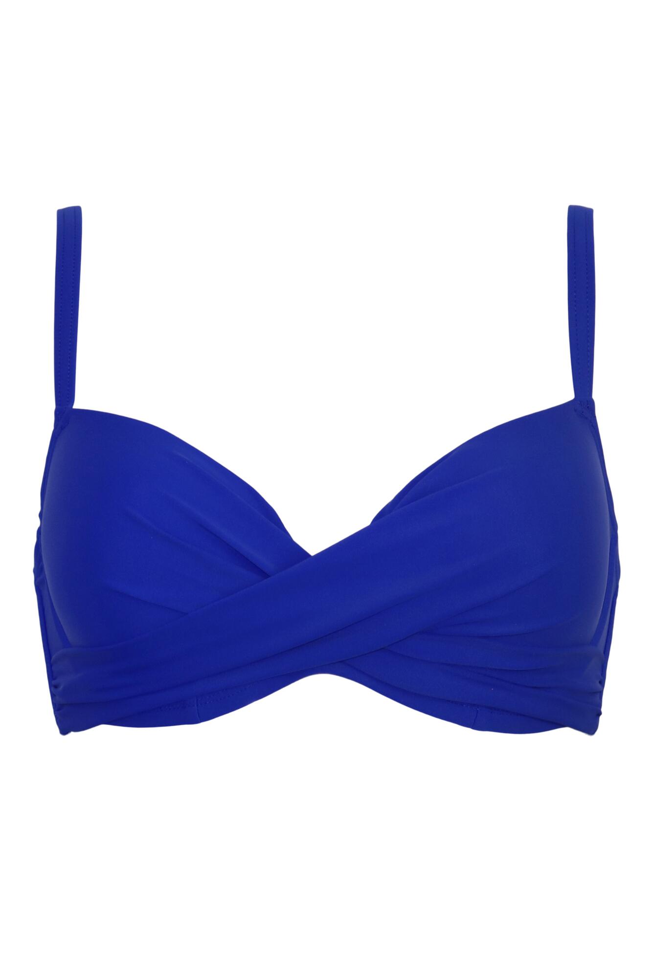 Free Spirit Lightly Padded Underwired Twist Front Bikini Top In