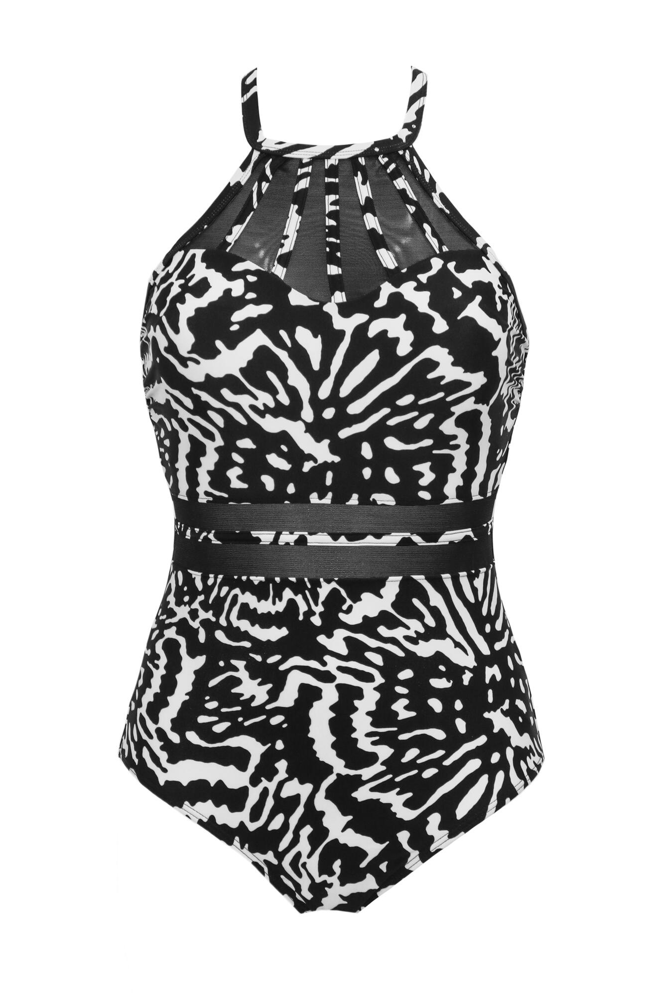Beach Bound High Neck Swimsuit In Mono Pour Moi