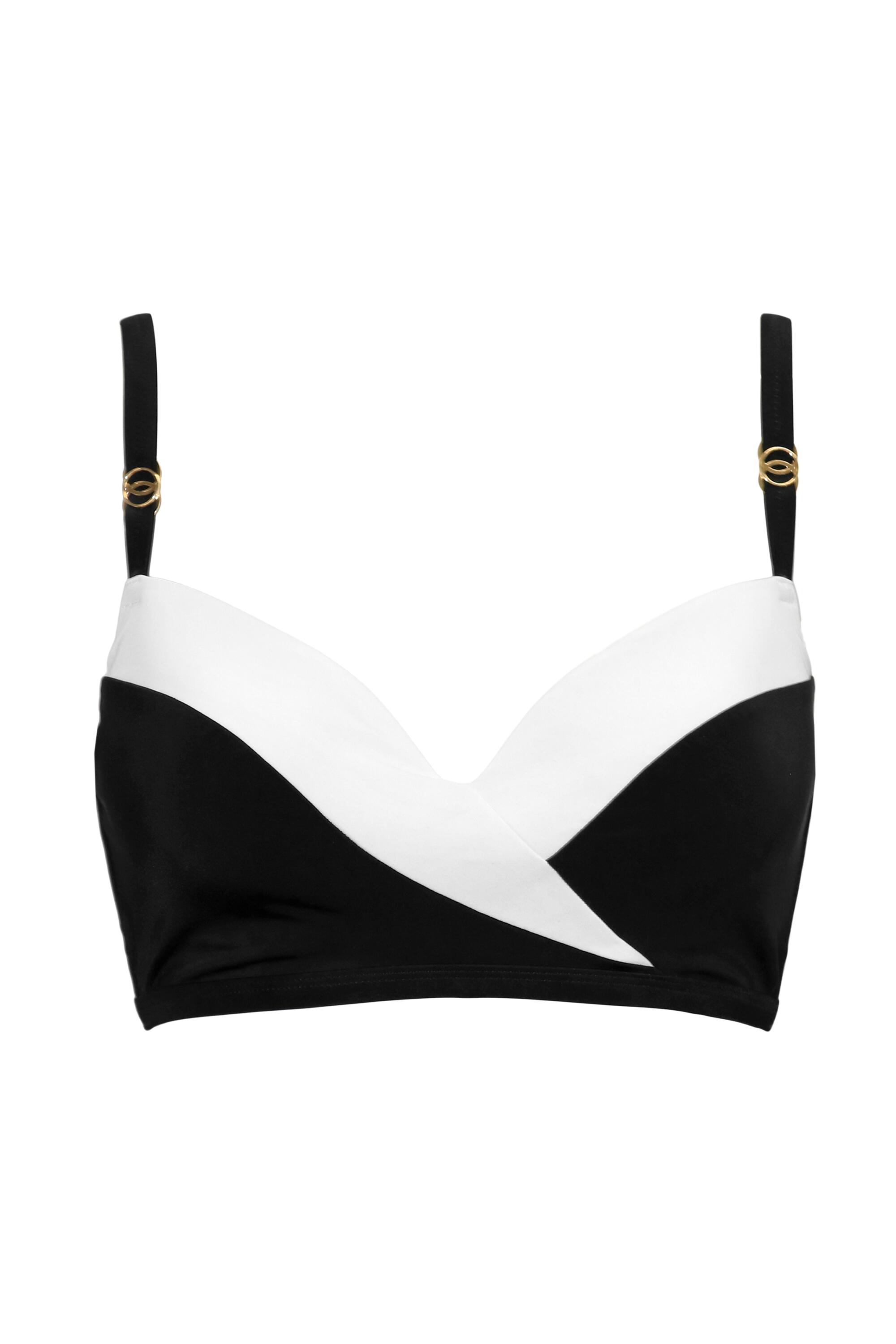 Fifth Avenue Underwired Longline Padded Top In Blackwhite Pour Moi