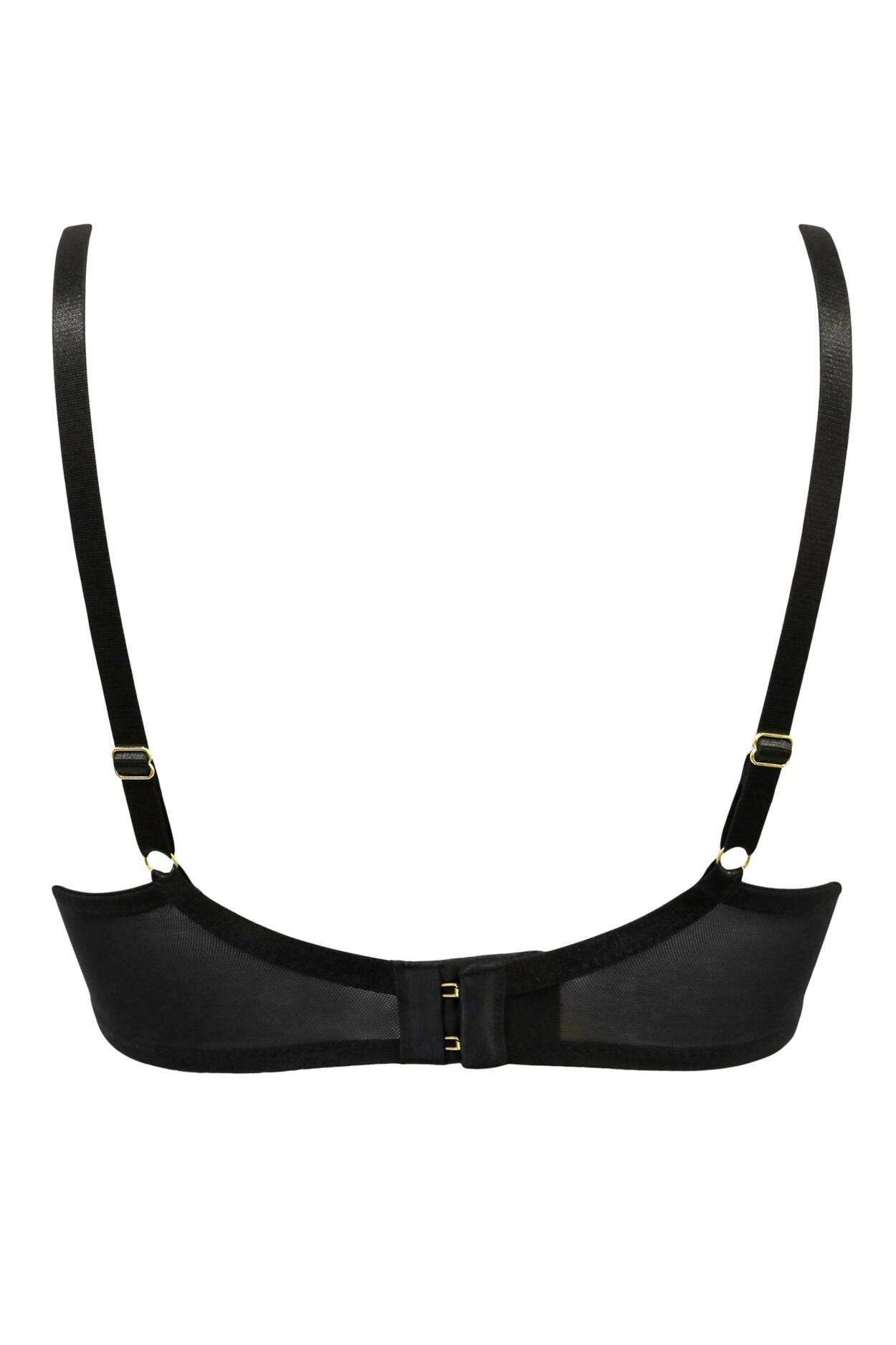 Laced in Gold Demi Padded Bra in Black/Gold | Pour Moi