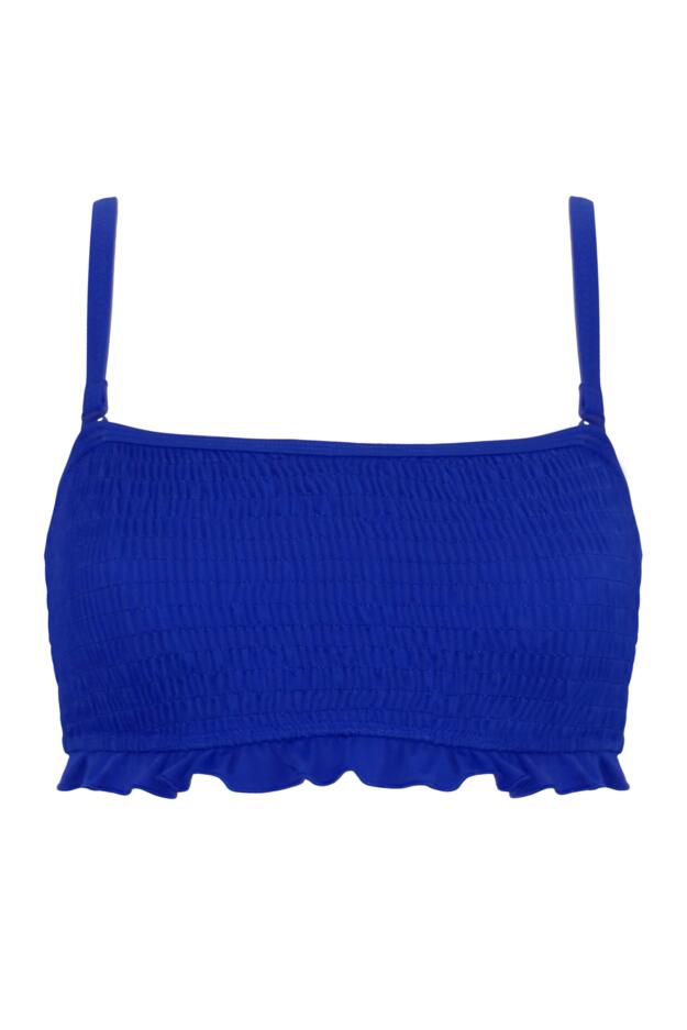 Free Spirit Strapless Underwired Bikini Top In Ultramarine Pour Moi