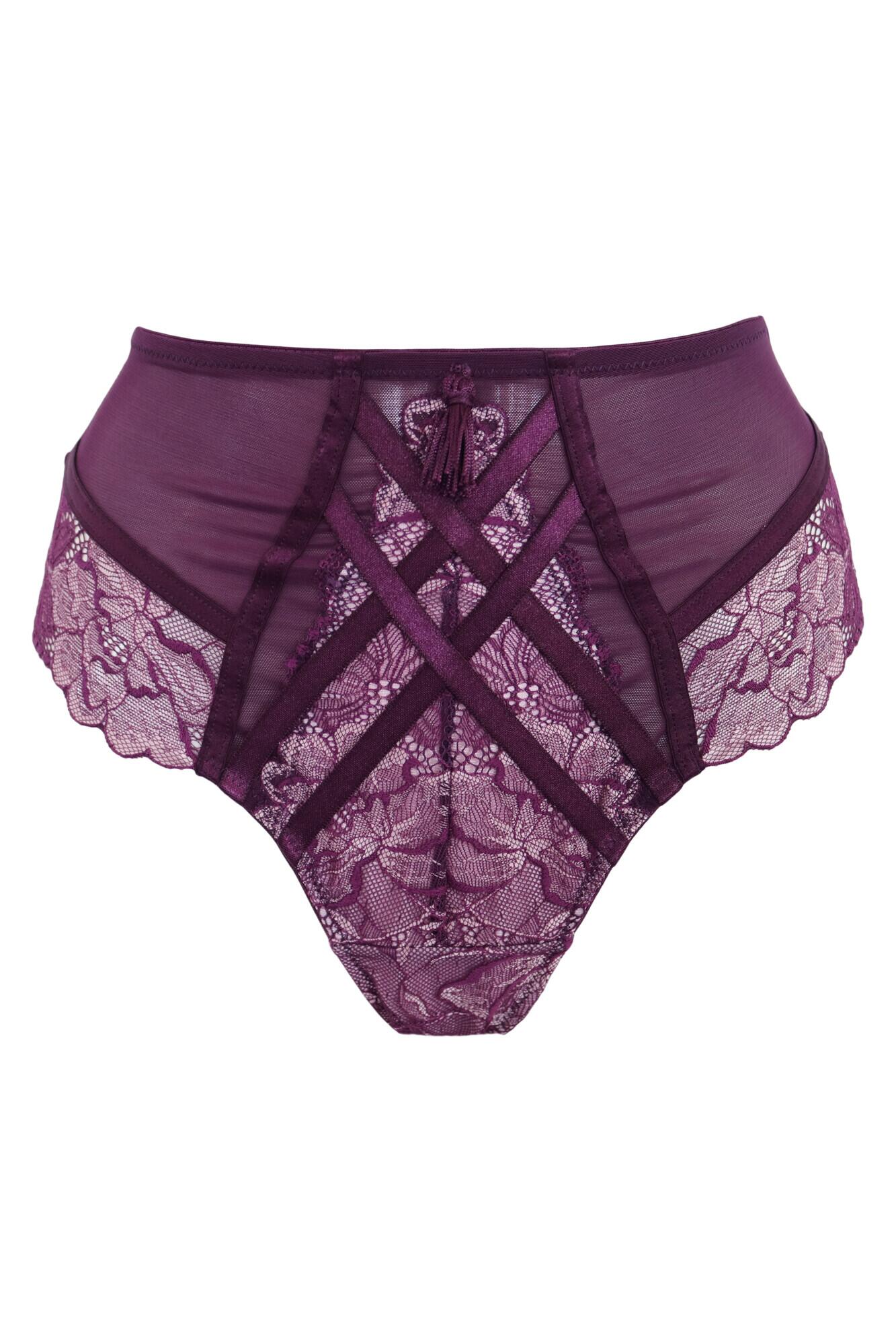 After Hours High-Waist Brief in Blackberry/Pink | Pour Moi