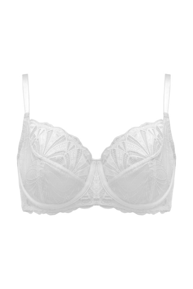 New Romance Non Padded Underwired Full Cup Bra In White Pour Moi